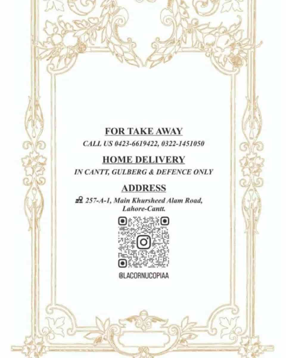 La Cornucopia Menu 2024 | Prices | Contact Number